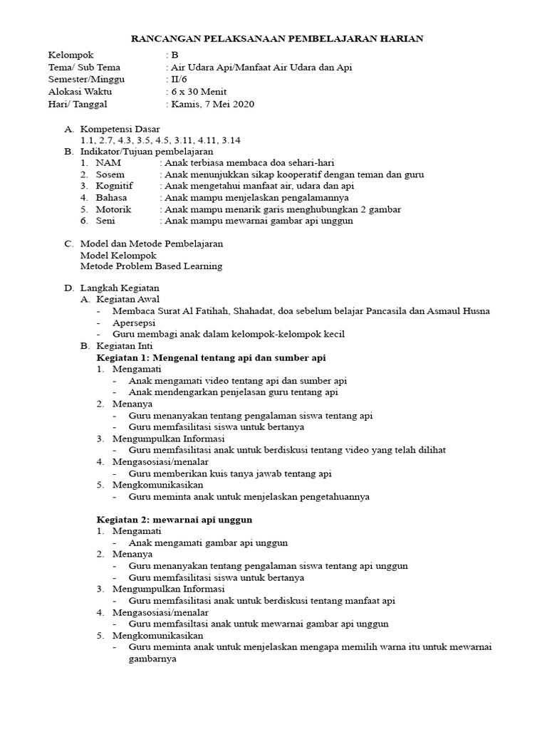 RPPH + Penilaian AIR UDARA API | PDF
