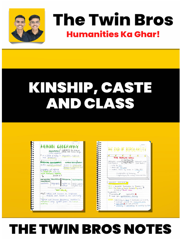 Class 12 History: Kinship, Caste, Class Notes | PDF | Mahabharata | Caste