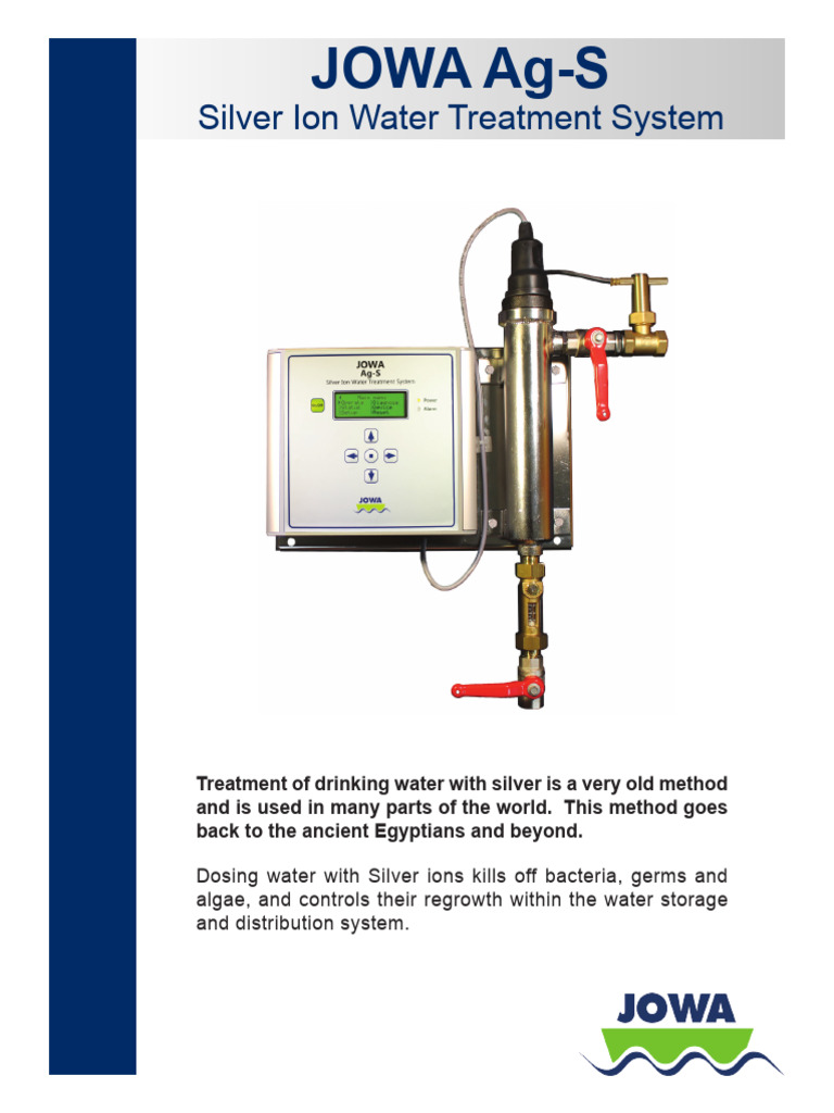 Ags Silver Ion Brochure | PDF | Water | Water Purification