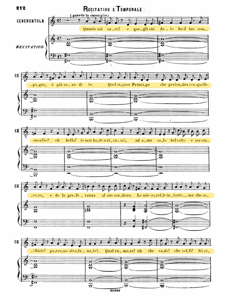 Cenerentola Recit Rossini | PDF