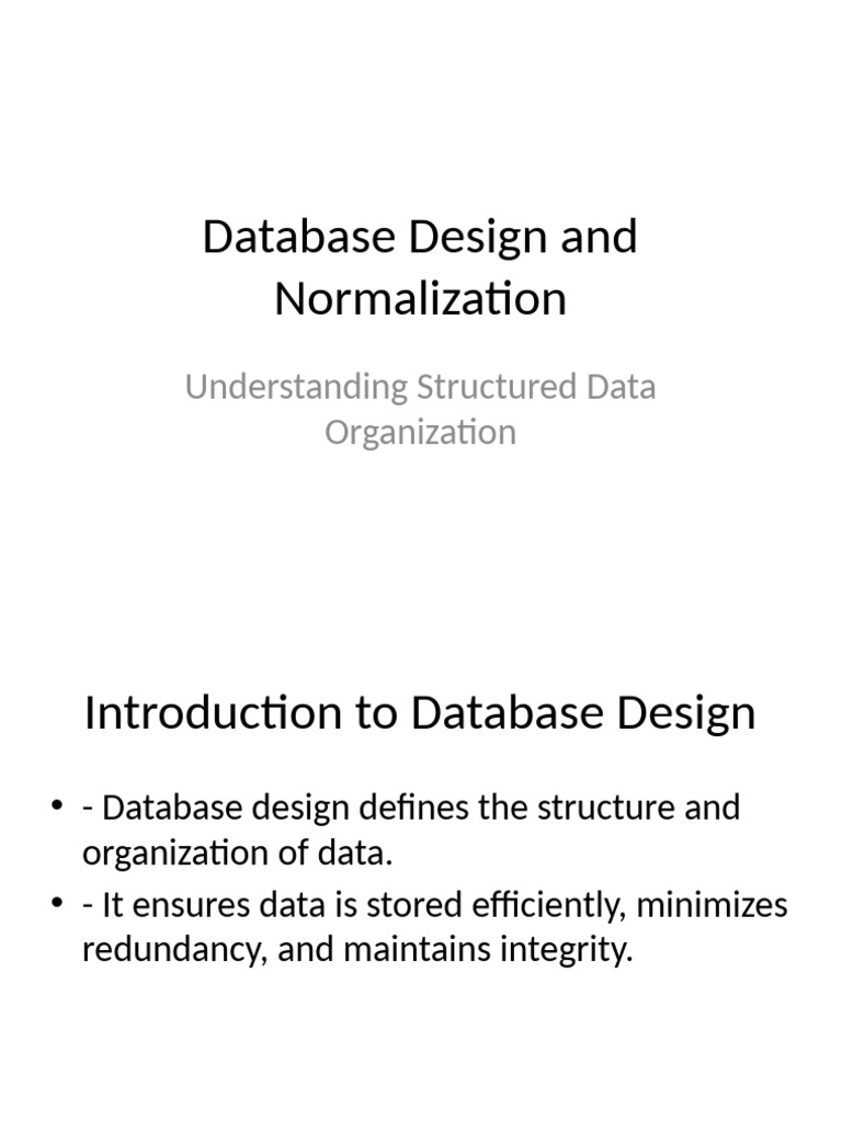Database Design and Normalization Part 18 | PDF