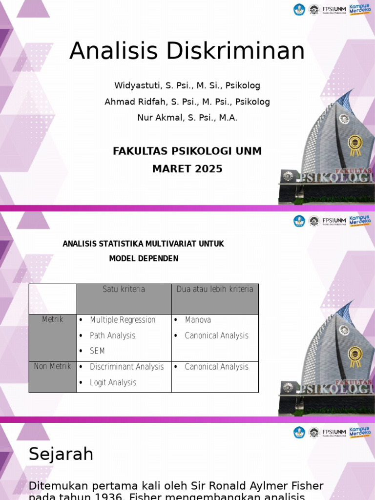 Analisis Diskriminan 2024 | PDF