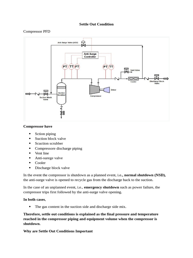 Settle Out Condition - Compressor | PDF | Valve | Gases
