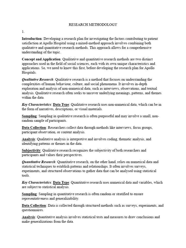 Research Methodology Assignment | PDF | Qualitative Research | Methodology