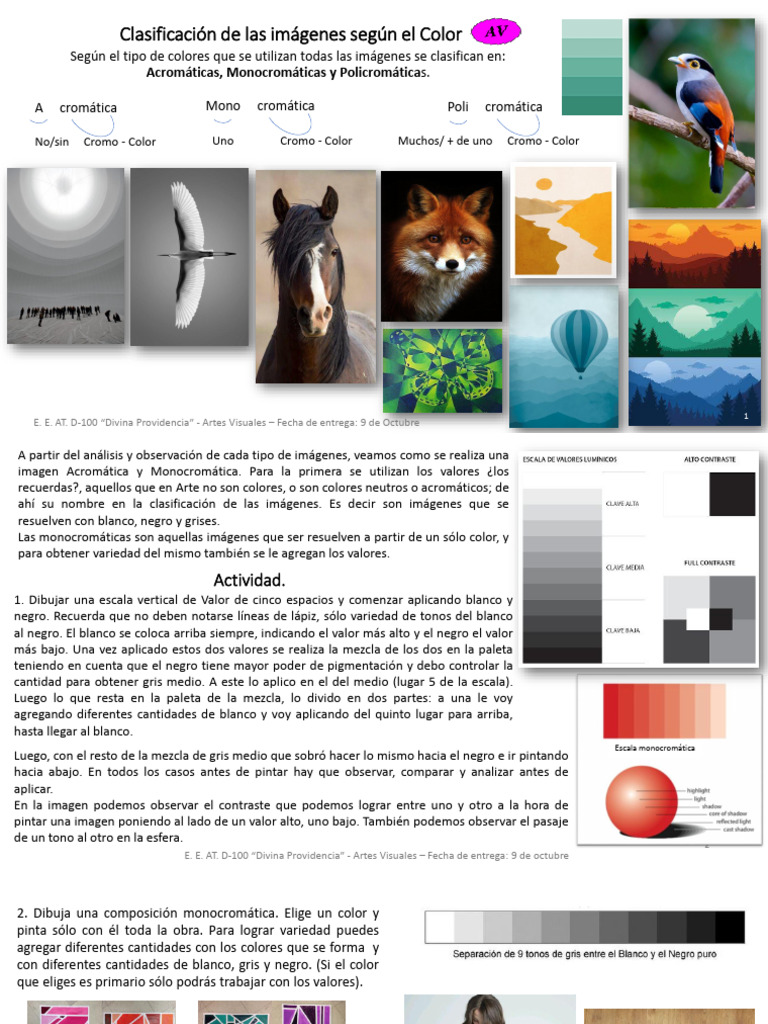Actividad 7 - Clasificación de Las Imágenes Según El Color | PDF ...