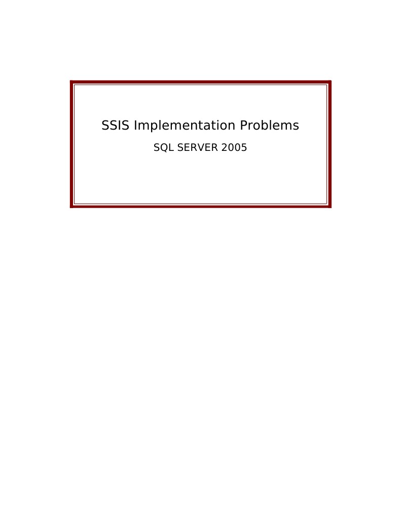 Ssis Problems Pdf Active Directory Email