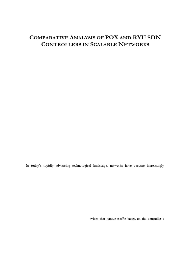 Comparative Analysis of POX and RYU SDN Controllers in Scalable Networks | PDF | Computer ...