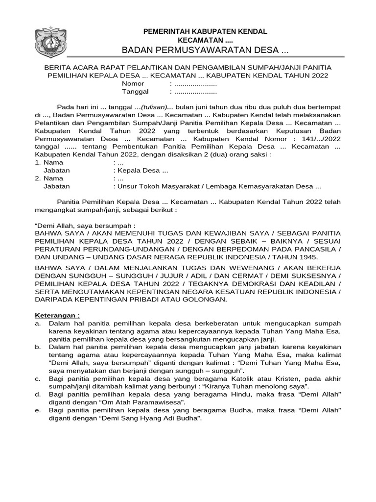 4 BA PELANTIKAN P2KD Rev | PDF