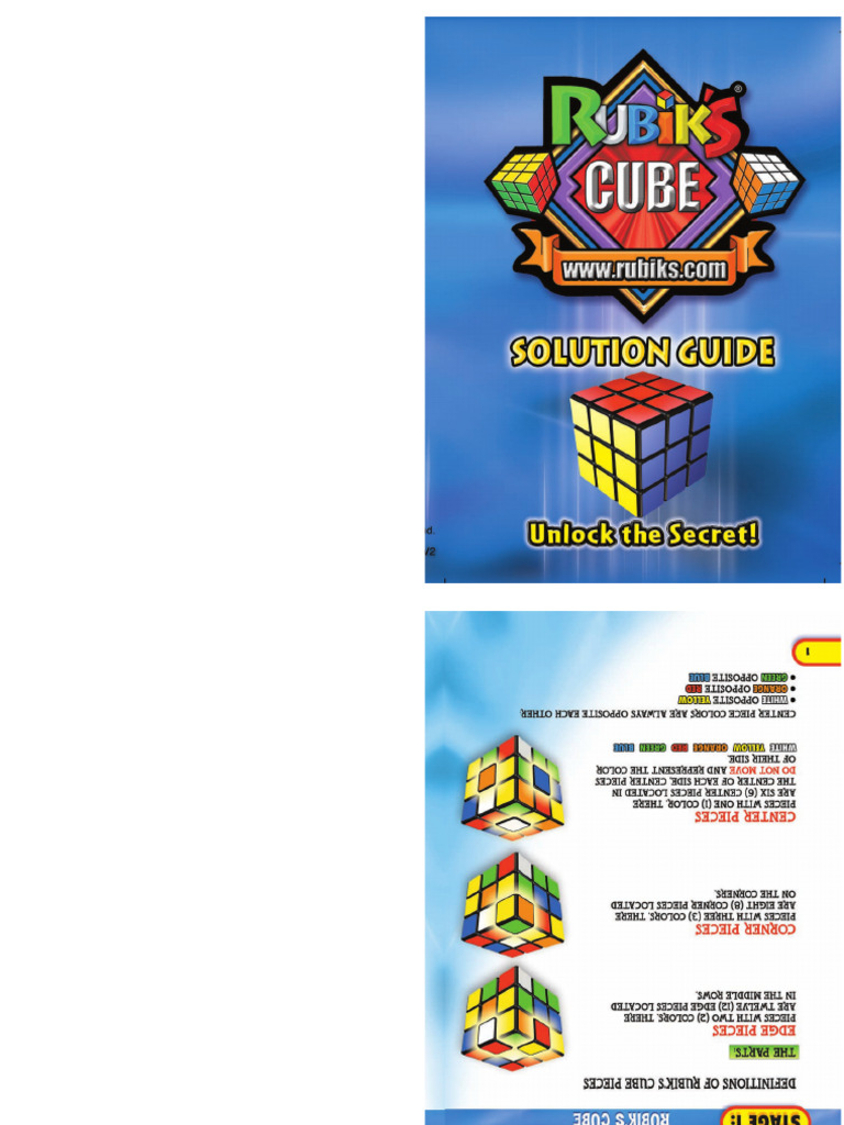 Rubix_cube_solution_Booklet | PDF