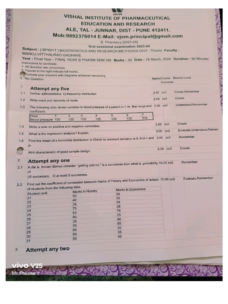 Sessional Q.Bank Final year | PDF