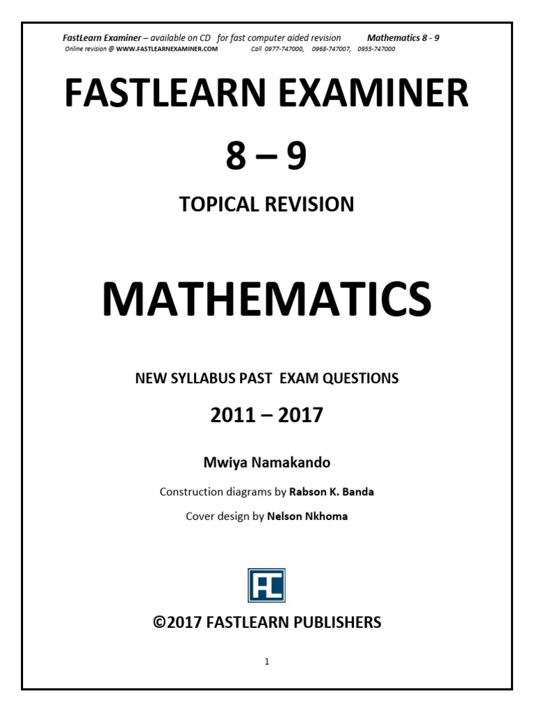 G9 Maths P1 & P2 2011 - 2017 Topical Revision | PDF | Mathematical Concepts | Geometry