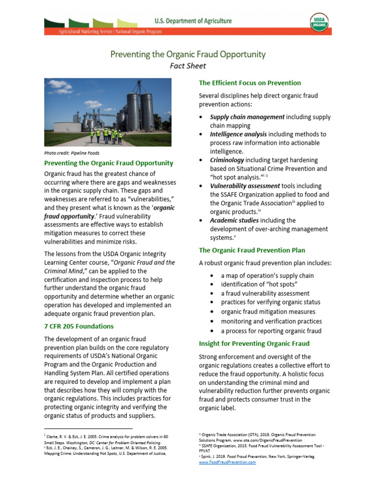 Organic Fraud Prevention Plan Guide | PDF | Fraud | Crime Prevention
