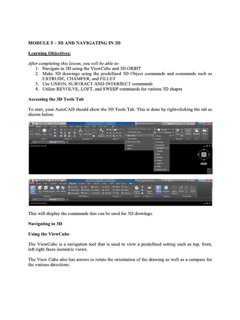 3D and Navigating in 3D | PDF