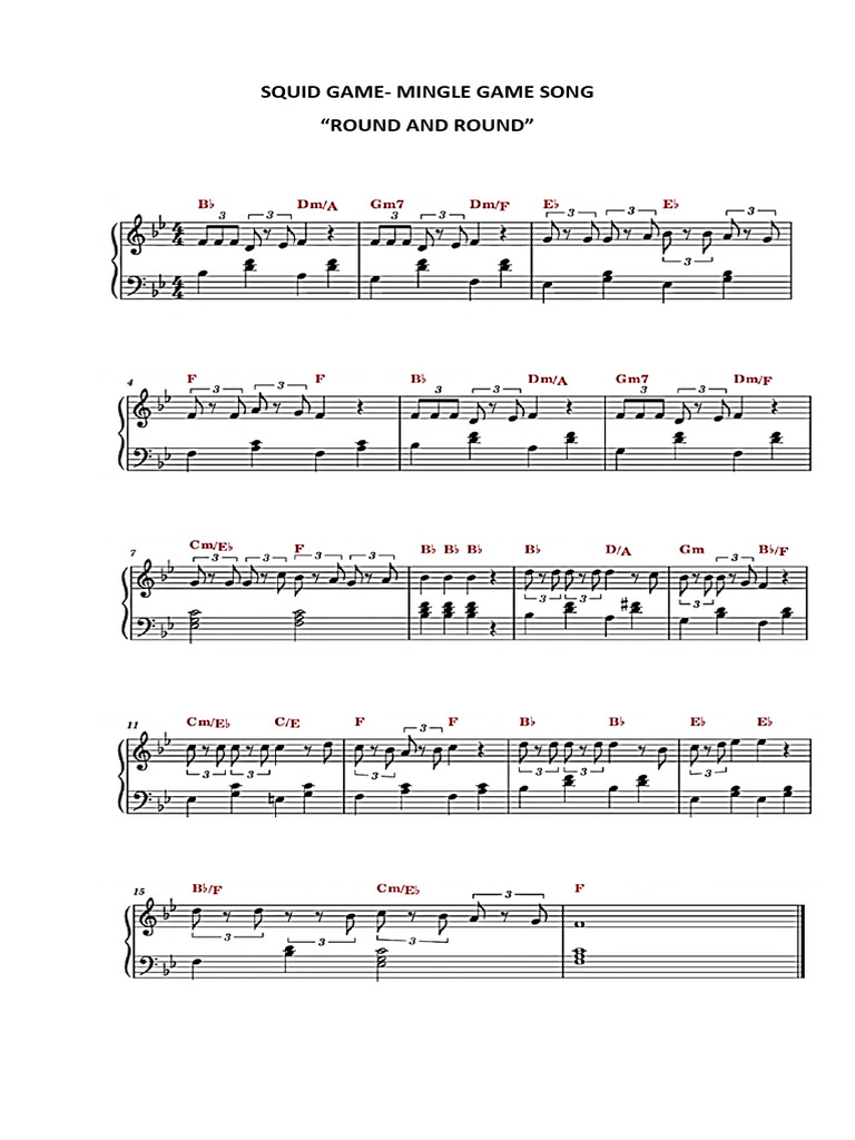 Squad Game Mingle Song | PDF