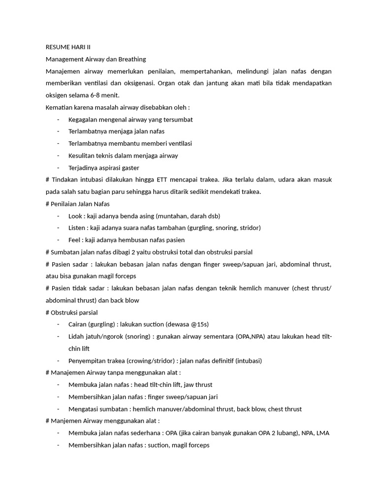 Resume Hari Ii PPGD | PDF