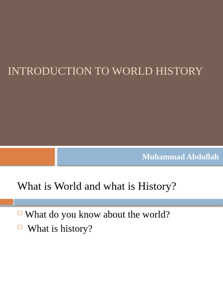 Introduction To World History | PDF | Anno Domini | Common Era