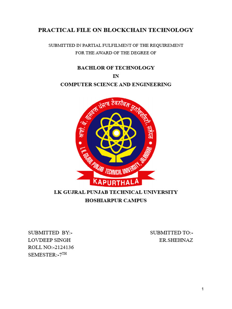 File On Blockchain Technology | PDF | Applied Mathematics | Computer ...