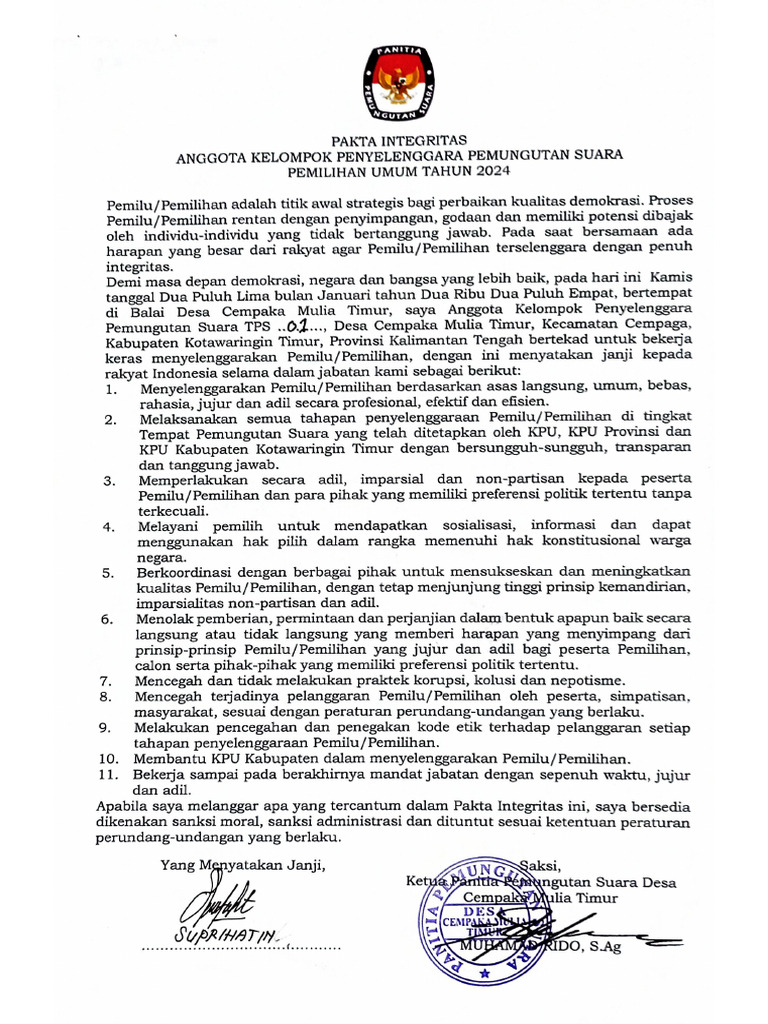 P - Integritas Tps 01 | PDF