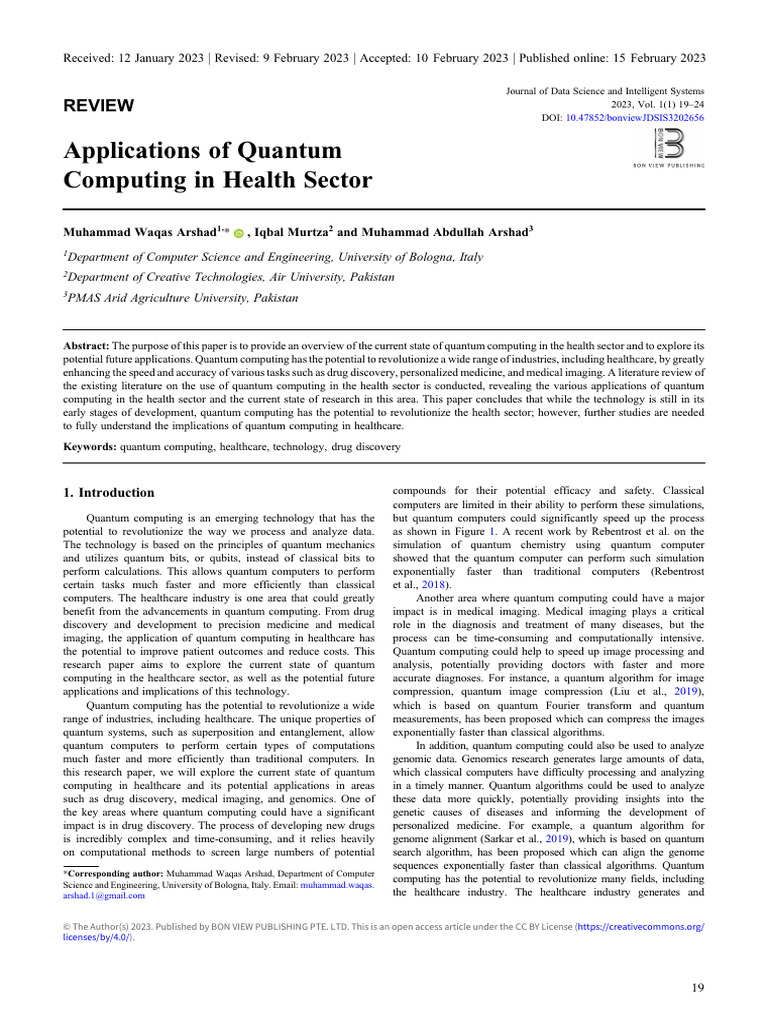 04 JDSIS3202656 Online | PDF | Quantum Computing | Personalized Medicine