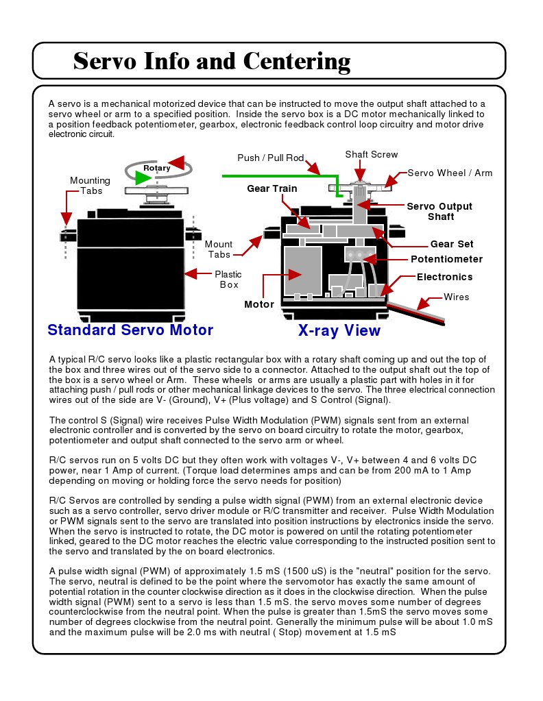 Servo Info and Centering | PDF | Servomechanism | Transmission (Mechanics)