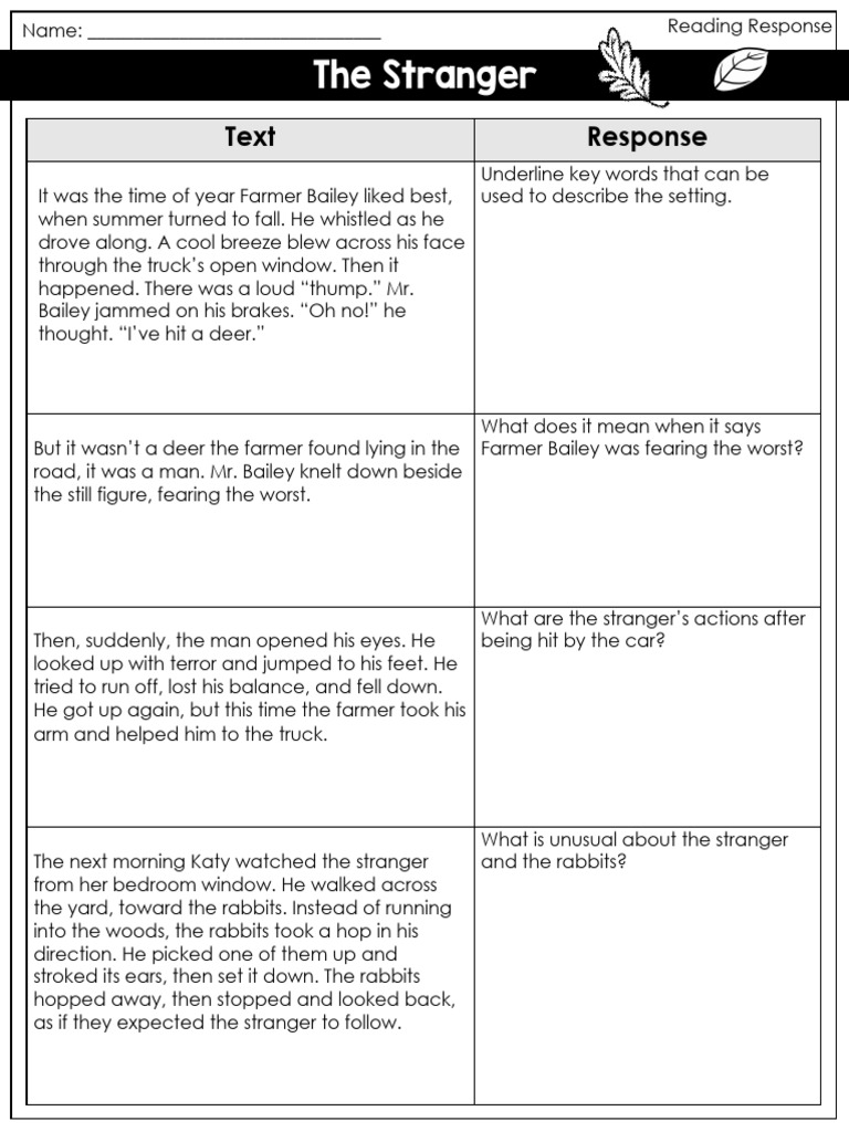 The Stranger Reading Comprehension | PDF | Thermometer | Temperature