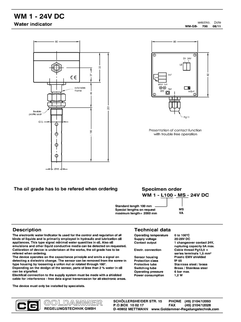 WM1-L100-MS-24V DC | PDF