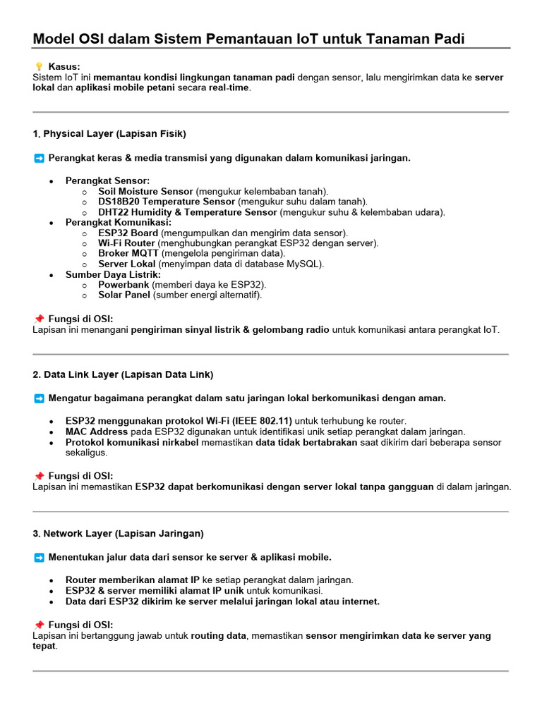 Arsitektural Server Dan Sistem Dalam TJN Model OSI | PDF