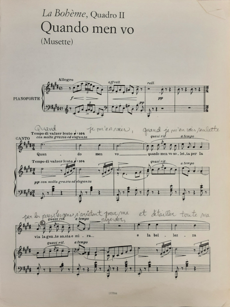 Quando Men Vò | PDF