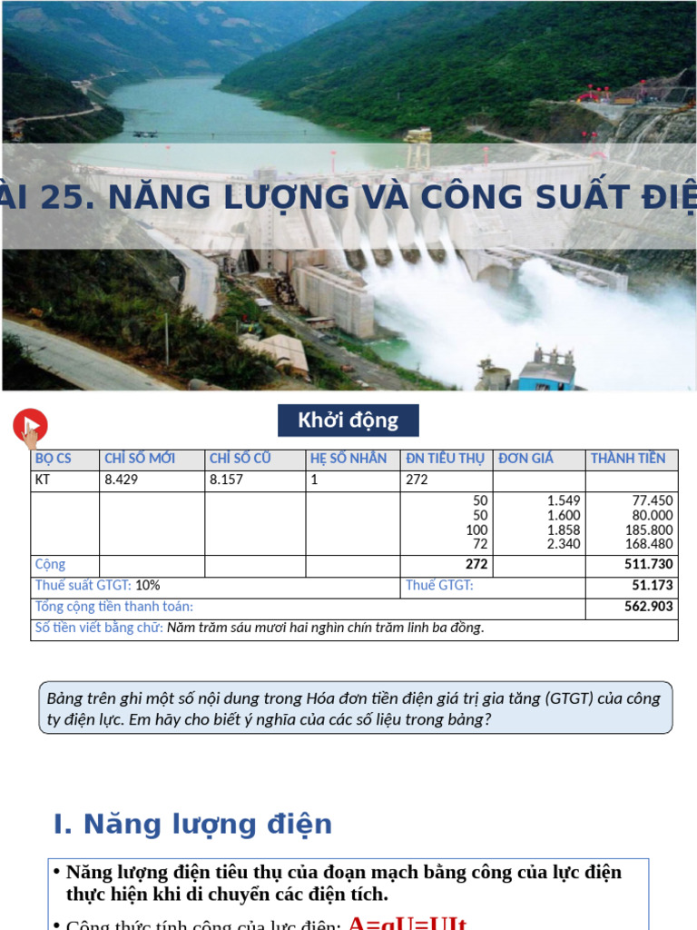 Bai 25. Nang Luong Va Cong Suat Dien | PDF