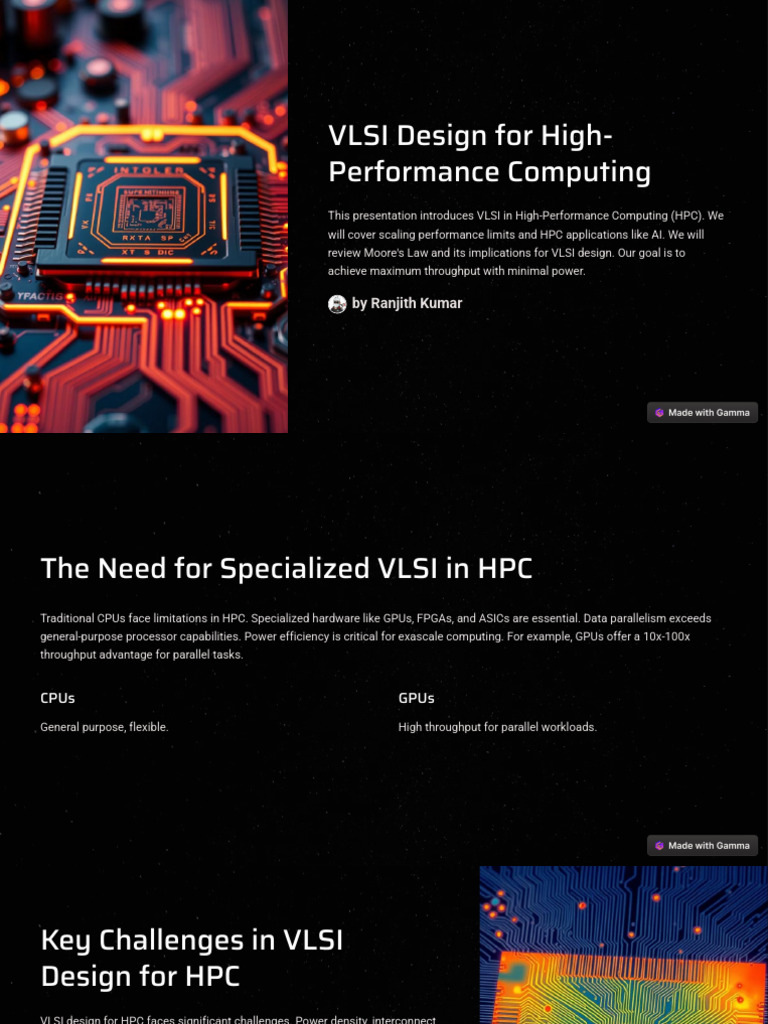 VLSI Design For High Performance Computing | PDF | Supercomputer | Very Large Scale Integration