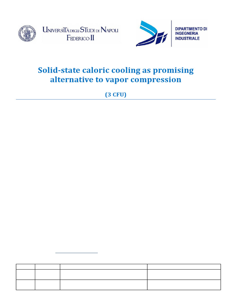 Corso Solid-State Caloric Cooling | PDF | Heat Pump | Thermodynamics