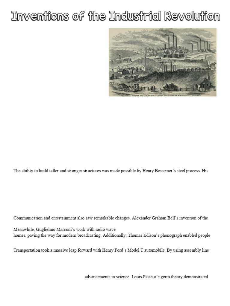 Inventions_Industrial_Revolution_Chart-_Student_Copy-AP_Version | PDF ...
