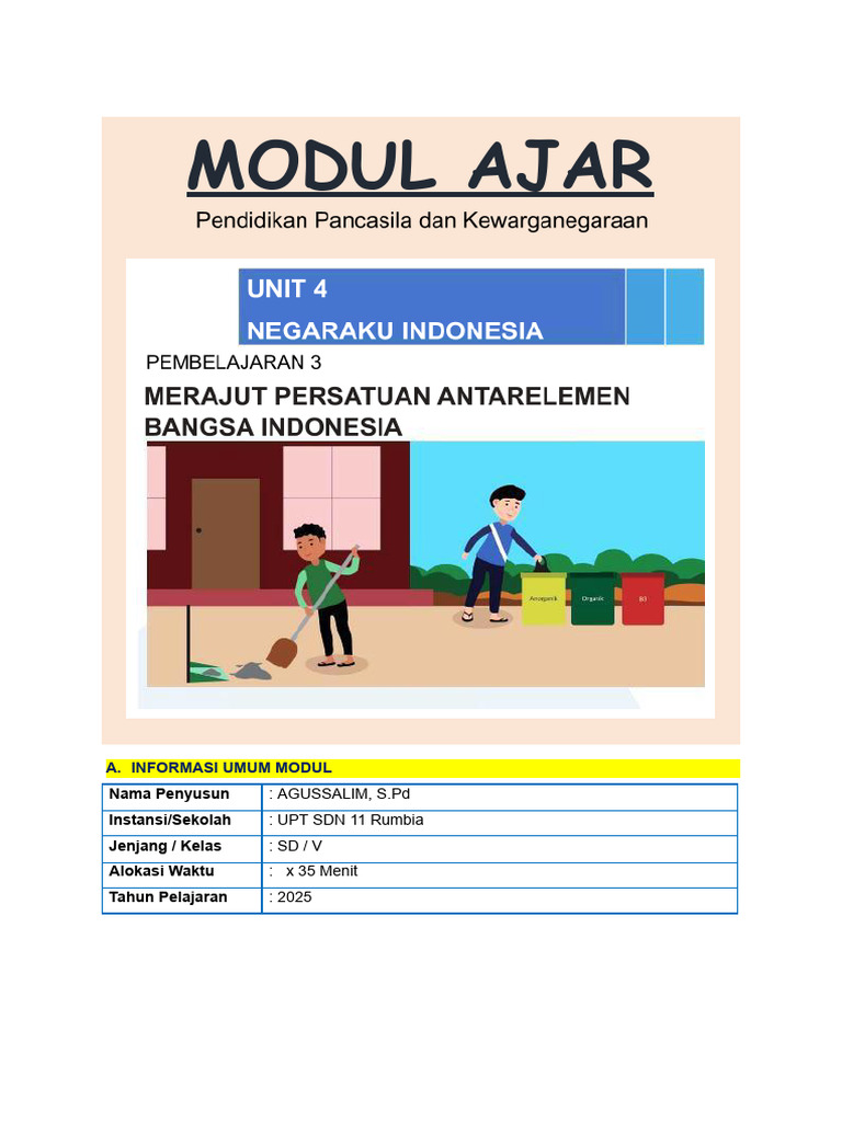 UNIT 4 PB 3 - MA PPKN Kls 5 | PDF
