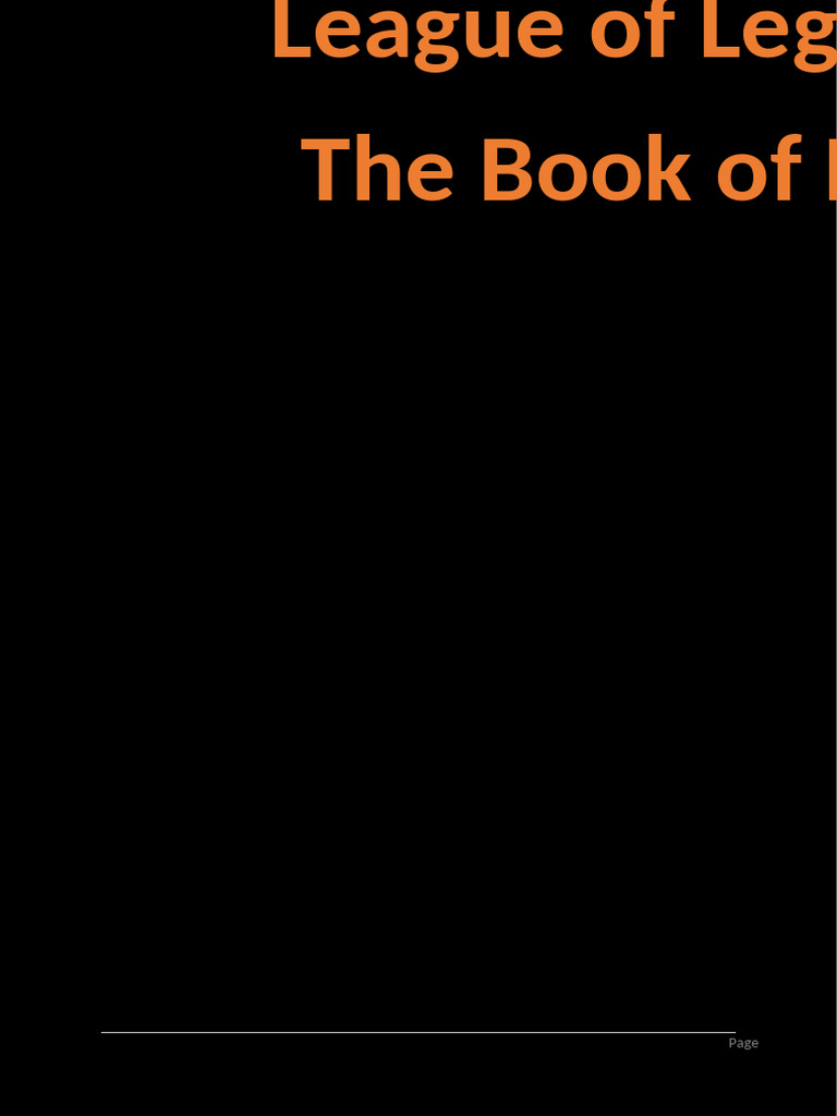 LoL LORE Book Final | PDF