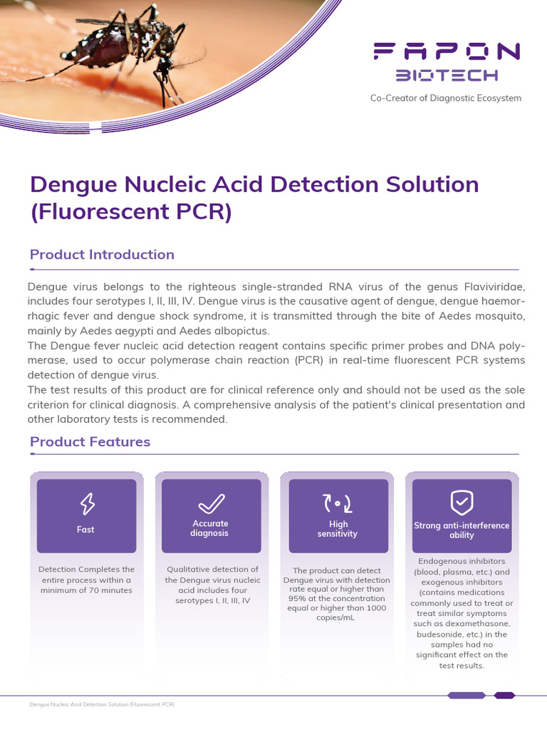 Dengue Virus Detection Kit - Fluorescent PCR | PDF | Polymerase Chain ...