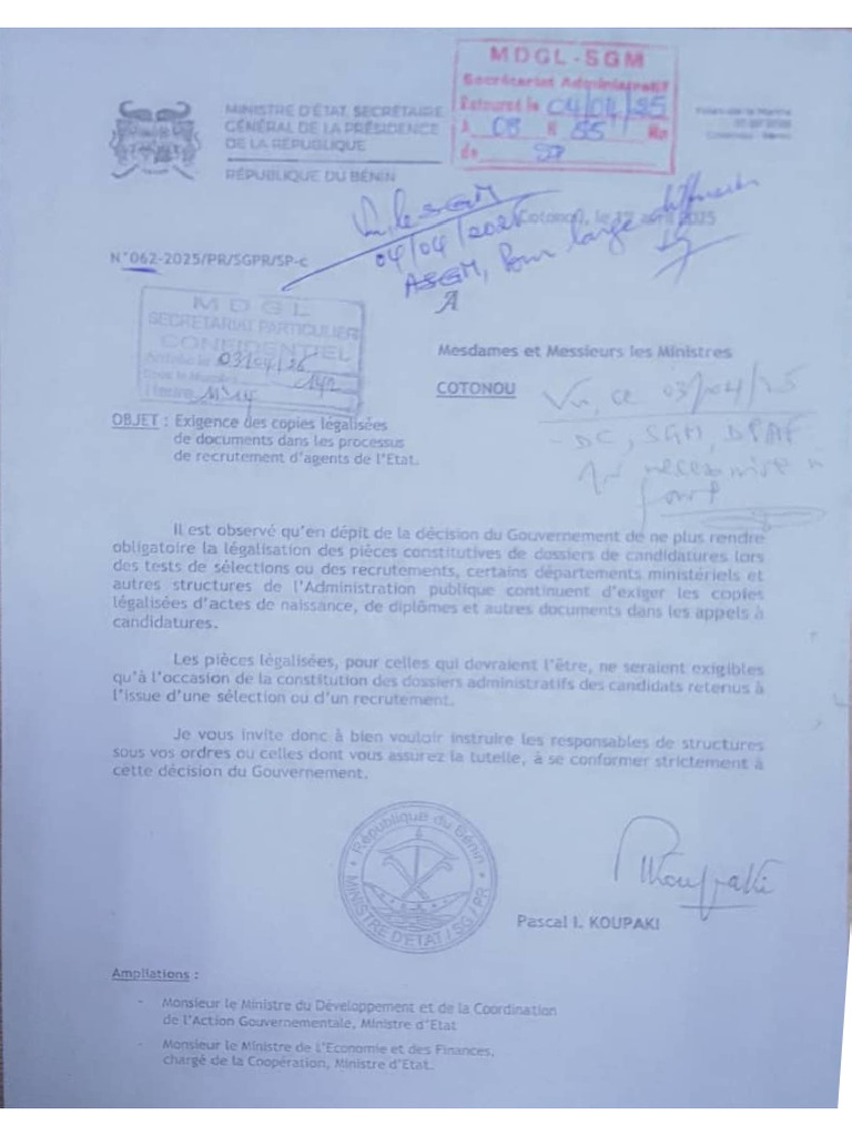 A.S - Légalisation Des Pièces Administratives | PDF