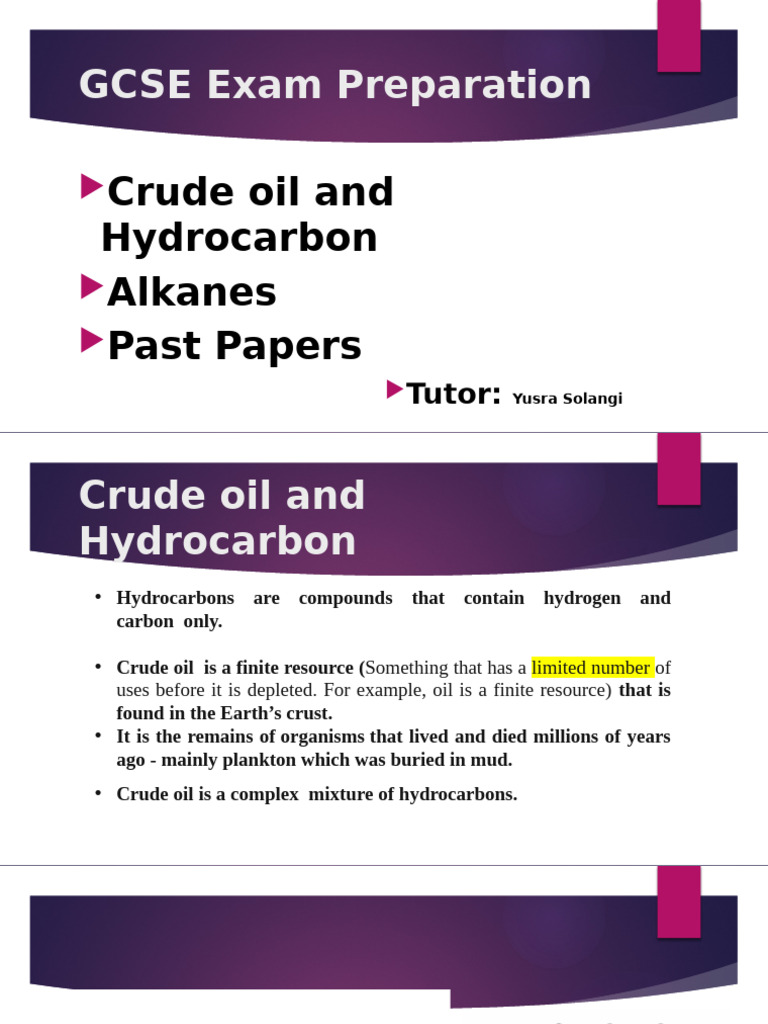 Crude Oil, Hyderocarbons and Alkanes | PDF | Cracking (Chemistry ...