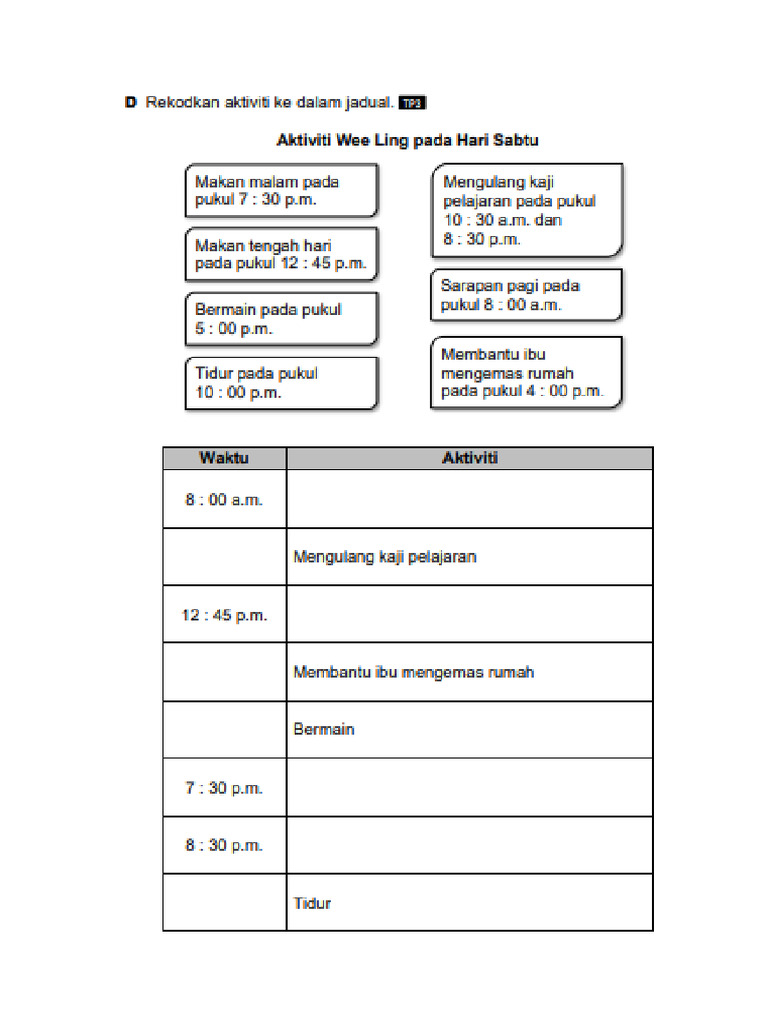 Merekod Masa Dalam Jam Dan Minit | PDF