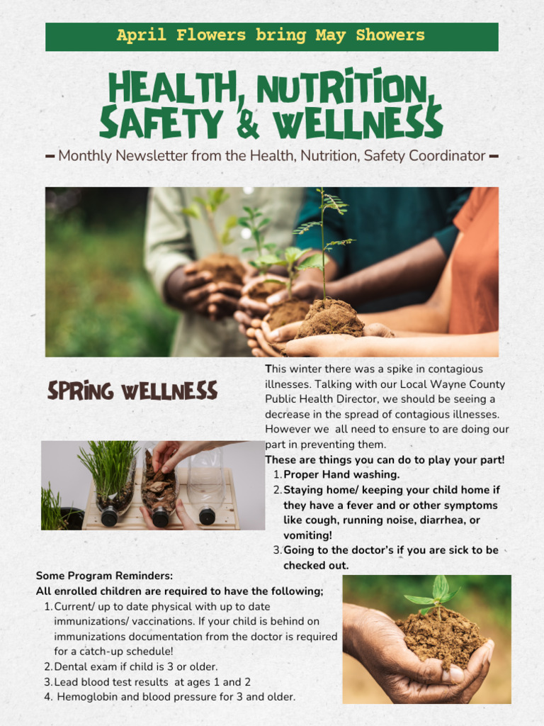 Health, Nutrition, Safety & Wellness April 2025 Newsletter | PDF ...