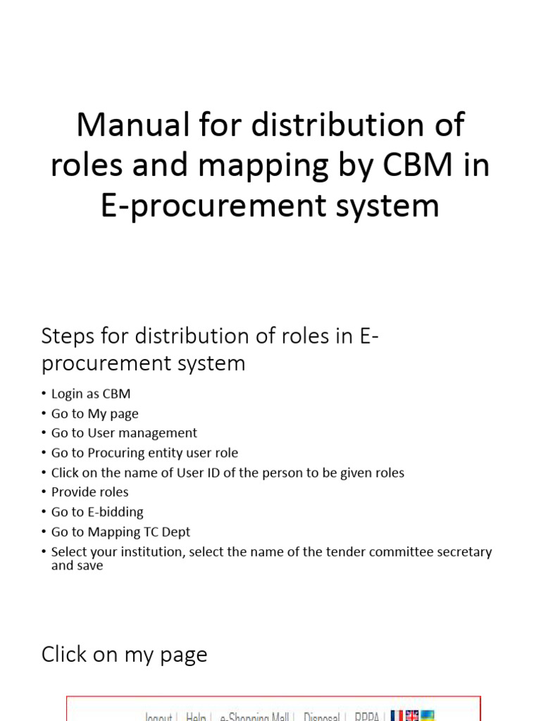 Distribution of Roles and Mapping by CBM | PDF