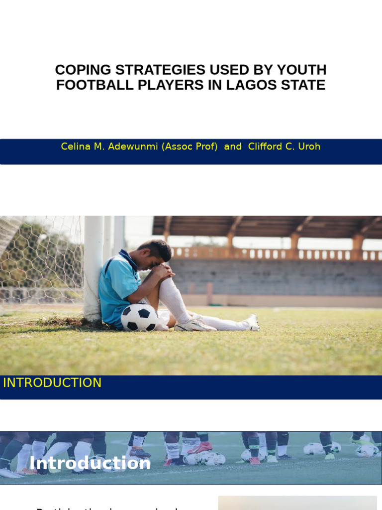 Coping Strategies Used by Youth Football - Unilag Conf 2023 | PDF ...