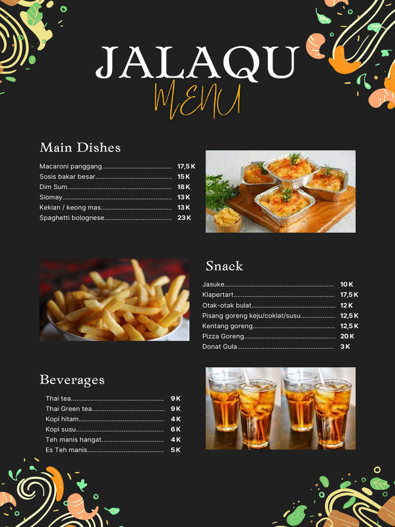 Hotel Cafeteria Menu Overview | PDF