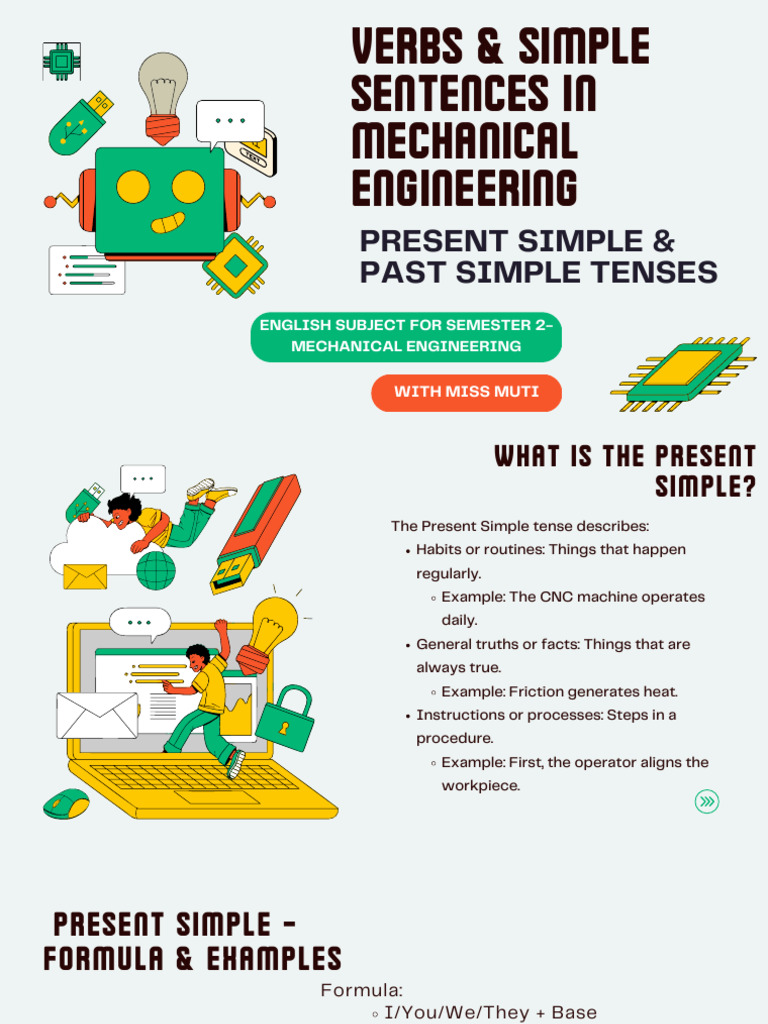 Week 11 - Verbs & Simple Sentences in Mechanical Engineering | PDF ...