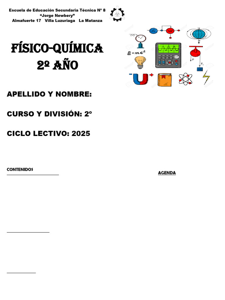 Cuadernillo F-sico Qu-mica 2 a-o 2025 | PDF | Líquidos | Imán