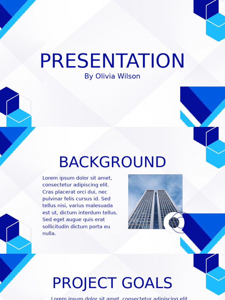 Blue Professional Geometric Presentation | PDF