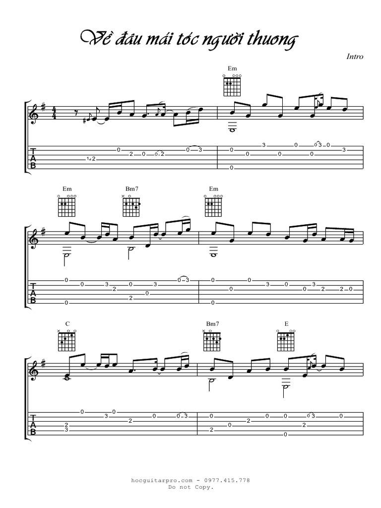 Ve Dau Mai Toc Nguoi Thuong - Intro | PDF