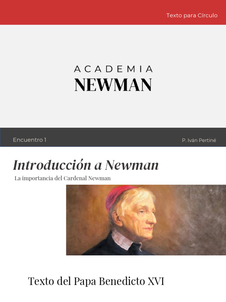 Texto para circulo-PIP-Enc 1 | PDF | John Henry Newman | Verdad