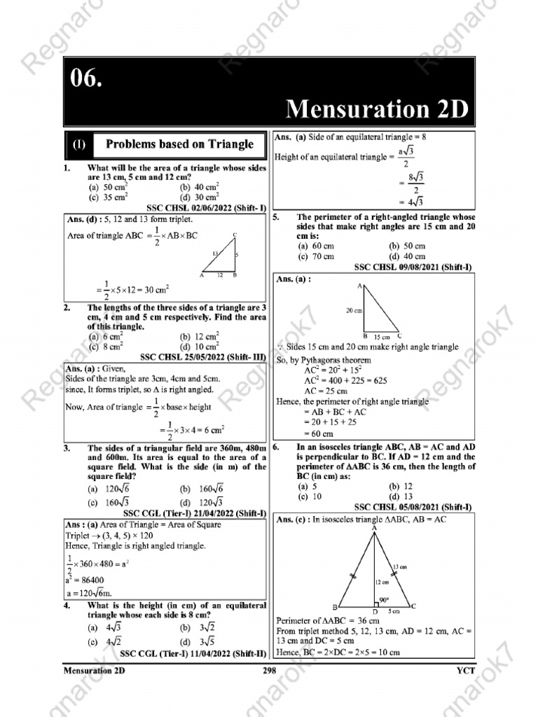 727646501-Yct-Ssc-Math-Chapterwise-Solved-Eng-298-310 | PDF