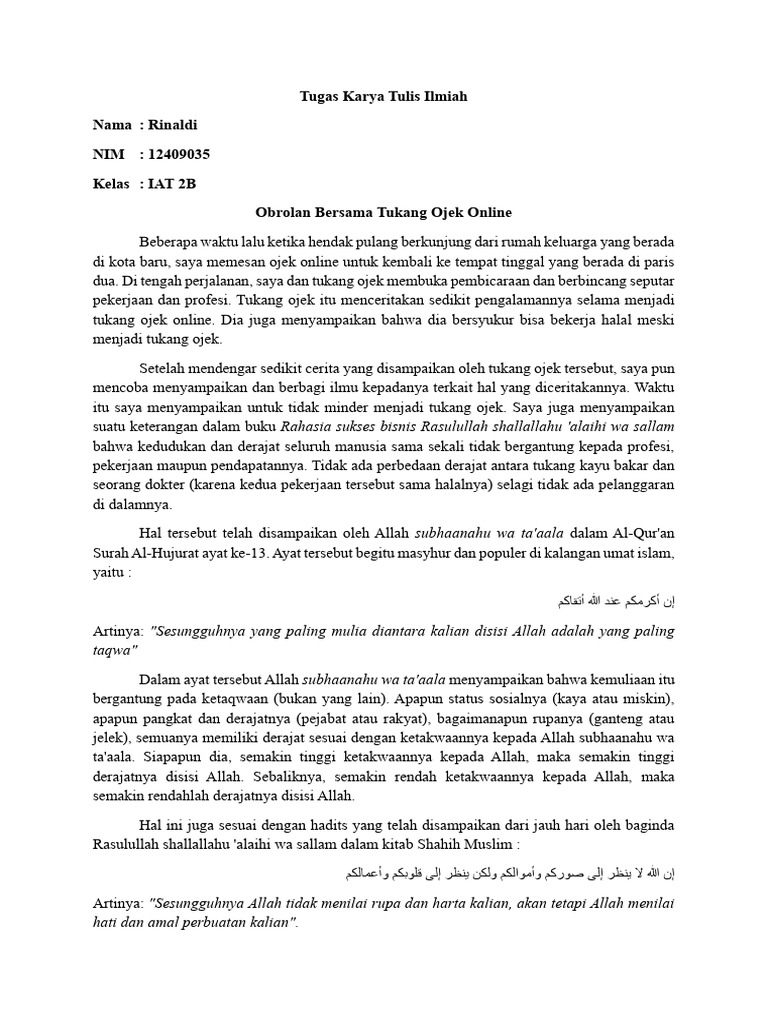 Tugas Karya Tulis Ilmiah | PDF