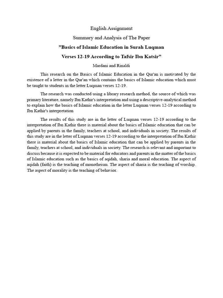 English Assignment | PDF